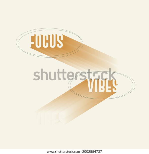 Focus Vibes Vector Illustration Typography Wave Stock Vector (Royalty ...