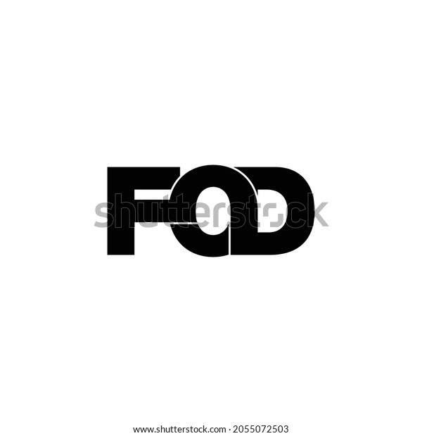 Fod Letter Monogram Logo Design Vector Stock Vector (Royalty Free ...
