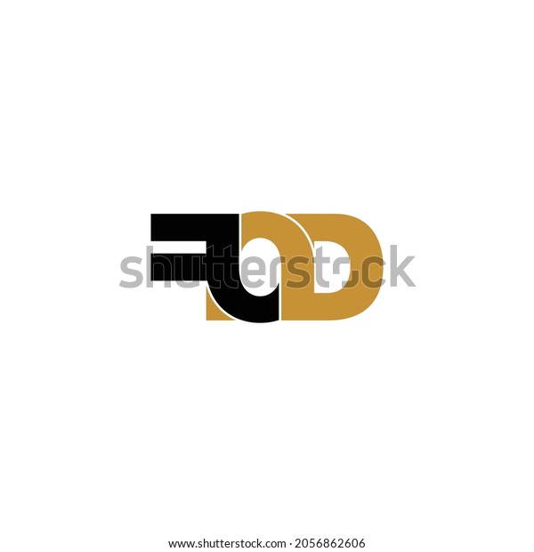 Fod Letter Monogram Logo Design Vector Stock Vector (Royalty Free ...