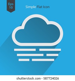 Fog Flat Icon Simple Sign Weather Stock Vector (Royalty Free) 587724026 ...