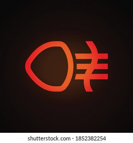 Fog Warning Light Vector Illustration Stock Vector (Royalty Free ...