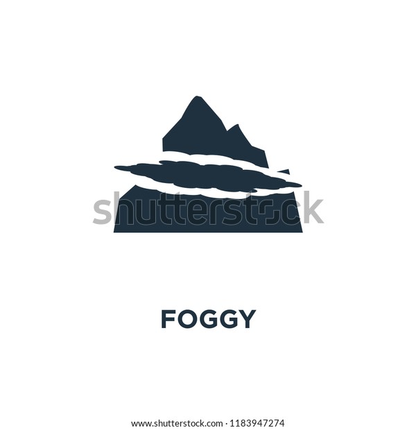Foggy Icon Black Filled Vector Illustration Stock Vector (Royalty Free ...