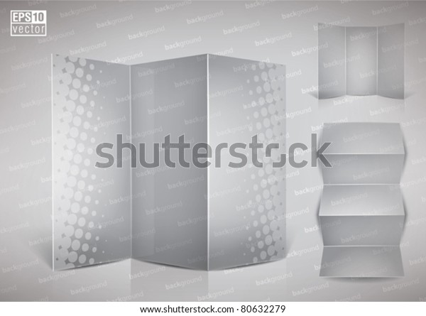 Folded Blank Transparent Leaflet Your Design Stock Vector (Royalty Free ...