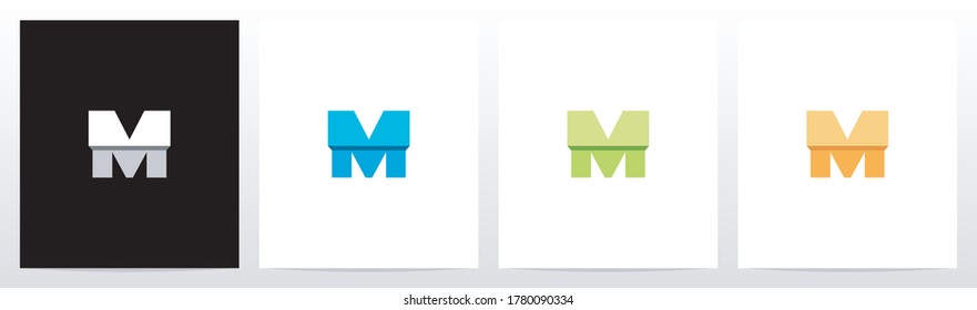Folded Letter Logo Design M Stock Vector (Royalty Free) 1780090334 ...