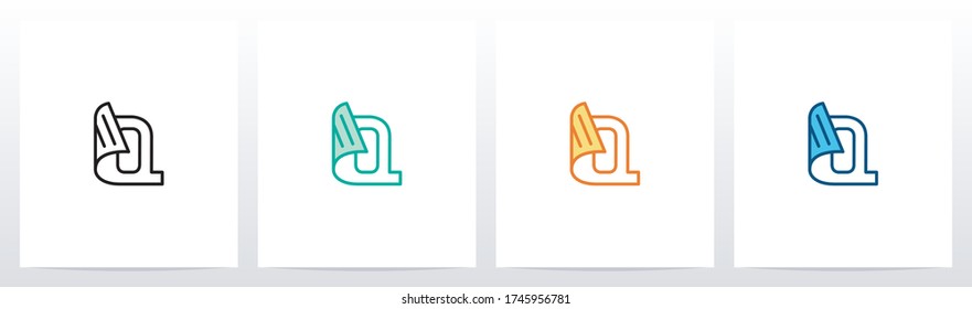 Folded Paper On Letter Logo Design Stock Vector (Royalty Free ...