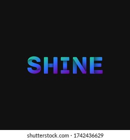 Folded Paper Word Shine Dark Background Stock Vector (Royalty Free ...