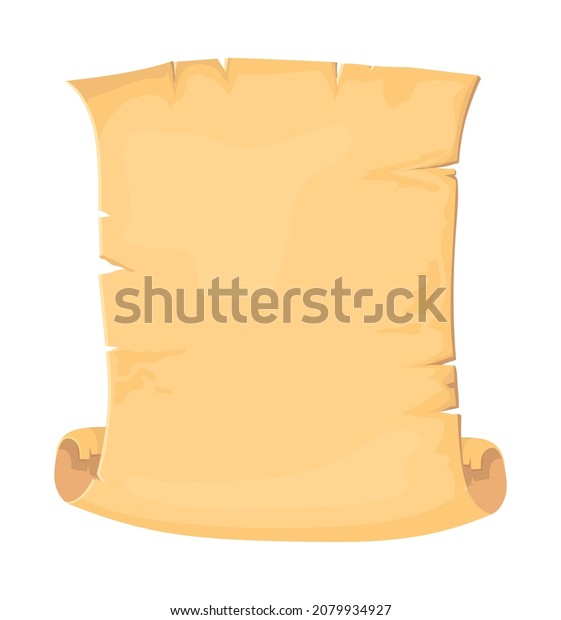 Folded Parchment Paper Scroll Book Map Stock Vector (Royalty Free ...