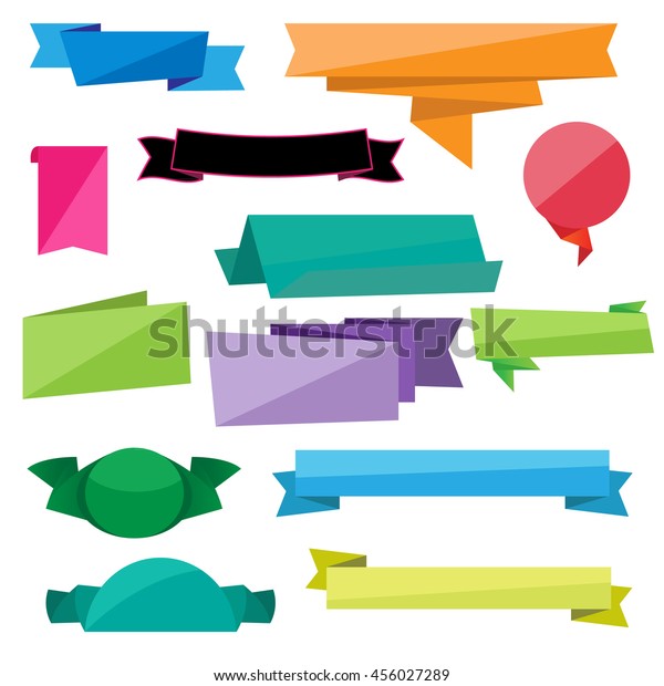 Folded Ribbon Vectors : image vectorielle de stock (libre de droits ...