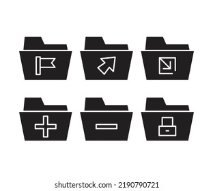 Folder Archive Icons Set Illustration Stock Vector (Royalty Free ...