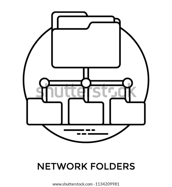 Folder Attached Further Subfolders Making Connection Stock Vector ...