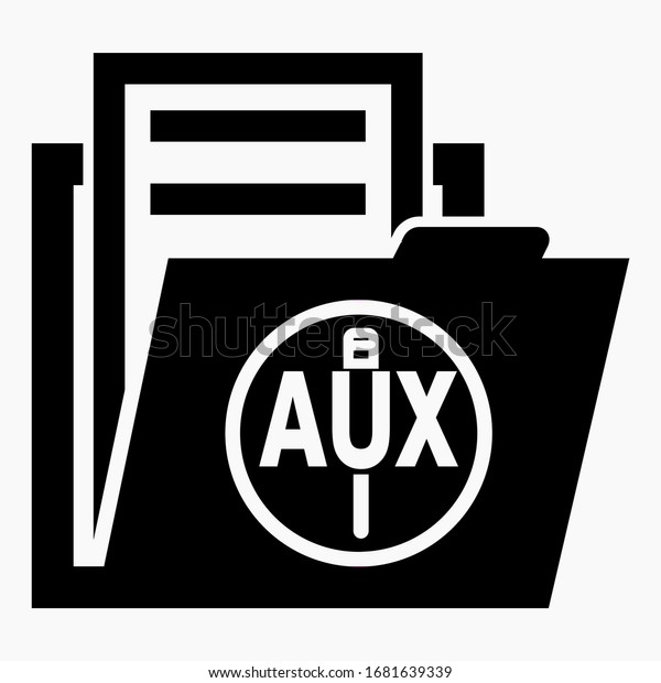 Folder Aux Icon Download Files By Stock Vector (Royalty Free ...
