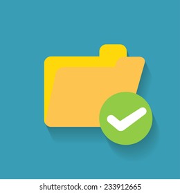 Folder Check Symbol Stock Vector (Royalty Free) 233912665 | Shutterstock