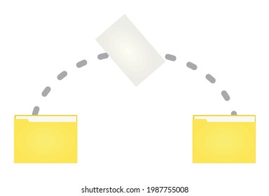 Folder Copying Icon Vector Illustration Stock Vector (Royalty Free ...