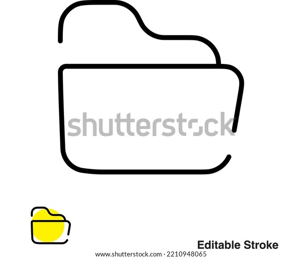 Folder File Outline Icon Eps Stock Vector (Royalty Free) 2210948065 ...