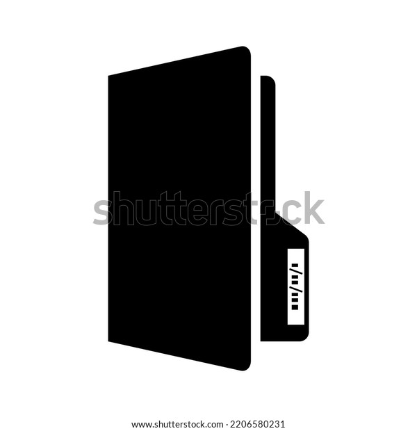 Folder Icon Black Silhouette Archive Pictogram Stock Vector (Royalty ...