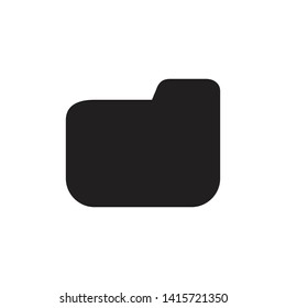 Folder Icon Black Silhouette Isolated On Stock Vector (Royalty Free ...