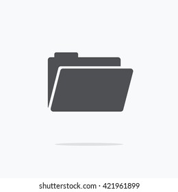 Folder Icon Folders On Light Background Stock Vector (Royalty Free ...