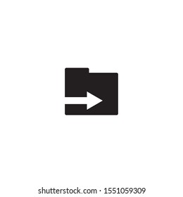 Vektor Stok Move Folder Icon Simple Design Vector (Tanpa Royalti ...
