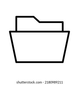 Folder Icon Line Art Style Design Stock Vector (Royalty Free ...