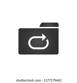 Folder Icon Playback Sign Trendy Flat Stock Vector (Royalty Free ...