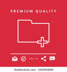 Folder Icon Plus Sign Add Attach Stock Vector (Royalty Free) 1563943690 ...