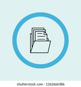 Folder Icon Symbol Premium Quality Isolated Stock Vector (Royalty Free ...