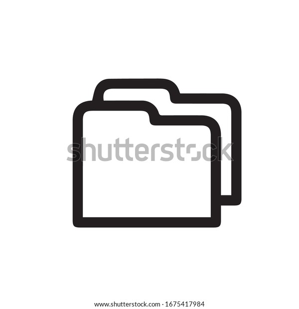 Folder Icon Trendy Modern Placeholder Symbol Stock Vector (Royalty Free ...