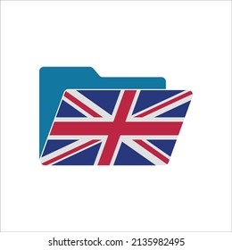 Folder Icon United Kingdom Flag Vector Stock Vector (Royalty Free ...