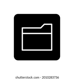 Folder Icon Vector Filled Square Style Stock Vector (Royalty Free ...