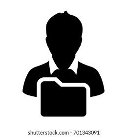 Folder Icon Vector Person Personal File Stock Vector (Royalty Free ...