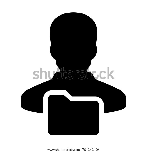 Folder Icon Vector Person Personal File Stock Vector (Royalty Free ...