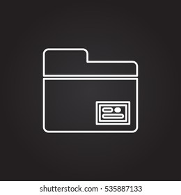 Folder Icon White Outline Icon On: เวกเตอร์สต็อก (ปลอดค่าลิขสิทธิ์ ...