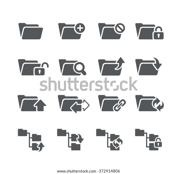 Folder Icons 1 Utility Series Stock Vector (Royalty Free) 372914806 ...