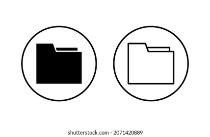 Folder Icons Set Folder Sign Symbol Stock Vector (Royalty Free ...