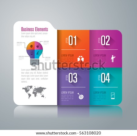 Folder Infographic Design Vector Marketing Icons Stock Vector (Royalty ...