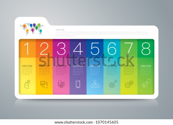 Folder Infographics Design Vector Marketing Icons Stock Vector (Royalty ...