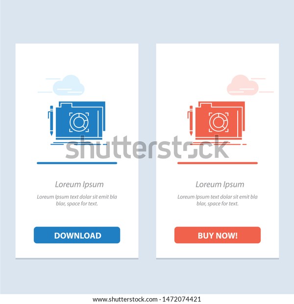 Folder Lock Target File Blue Red Stock Vector (Royalty Free) 1472074421 ...