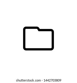 Folder Outline Icon Sign Signifier Vector Stock Vector (Royalty Free ...