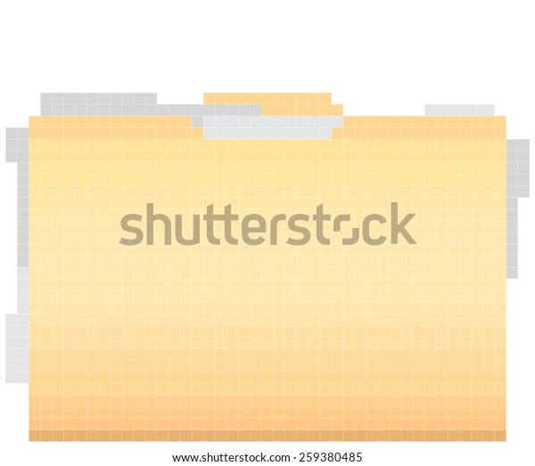 Folder Pixel Art Stock Vector (Royalty Free) 259380485 | Shutterstock