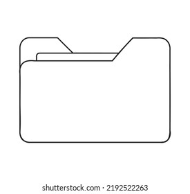 Folders Flat Line Icons File Folder Stock Vector (Royalty Free ...