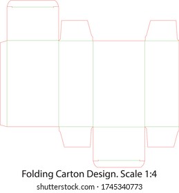 Folding Carton Design Scale 14 Stock Vector (Royalty Free) 1745340773 ...