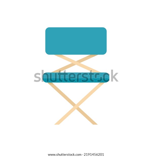 Folding Plastic Chair Icon Flat Illustration Stock Vector (Royalty Free ...