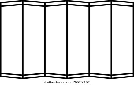 Folding Screen Outline Stock Vector (Royalty Free) 1299092794 ...