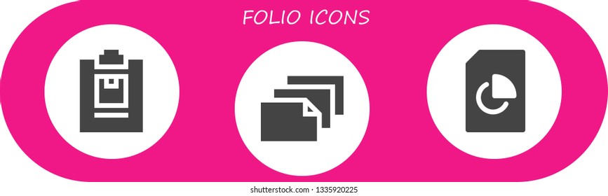 Folio Icon Set 3 Filled Folio Stock Vector (Royalty Free) 1335920225 ...