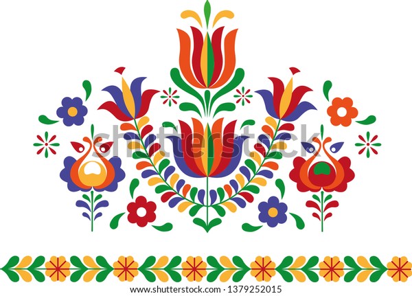 Folklore Ornaments Eastern Slovakia Stock Vector (Royalty Free) 1379252015