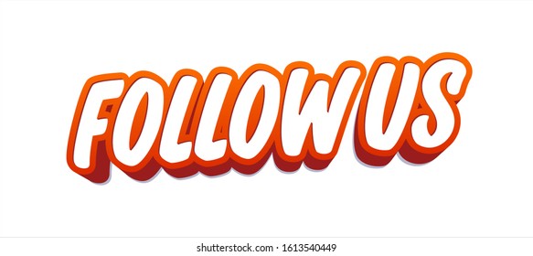 Follow Us Text Banner Vector Illustation Stock Vector (Royalty Free ...