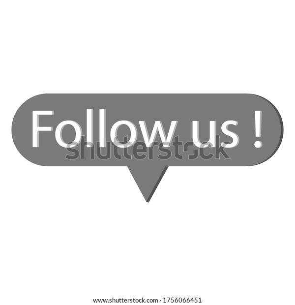 Follow Us Vector Icon On White Stock Vector (Royalty Free) 1756066451 ...