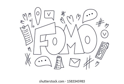 Fomo Abbreviation Text Emblem Isolated On Stock Vector (Royalty Free ...
