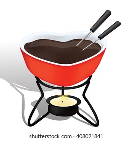 Chocolate Fondue Vector Illustration Cartoon Icon Stock Vector (Royalty ...