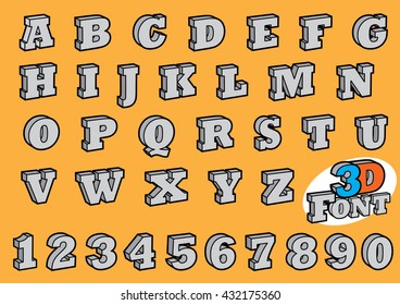 Font 3d Stock Vector (Royalty Free) 432175360 | Shutterstock